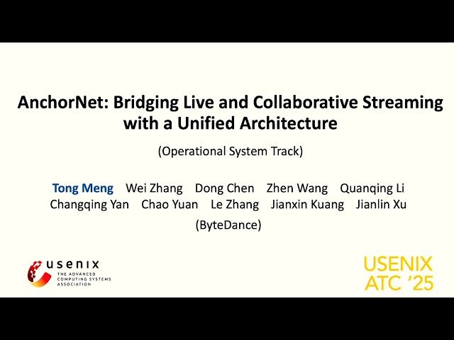 Free Video: AnchorNet - Bridging Live and Collaborative Streaming with a Unified Architecture ...