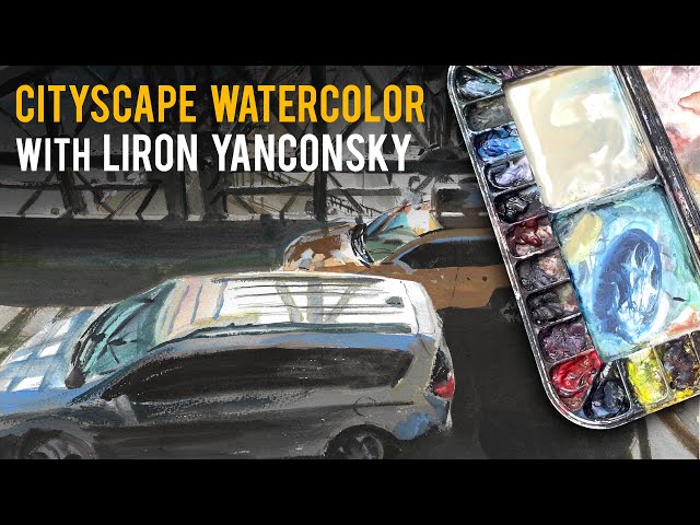 Free Video: Watercolor Painting Techniques for Cityscapes and Cars from ...