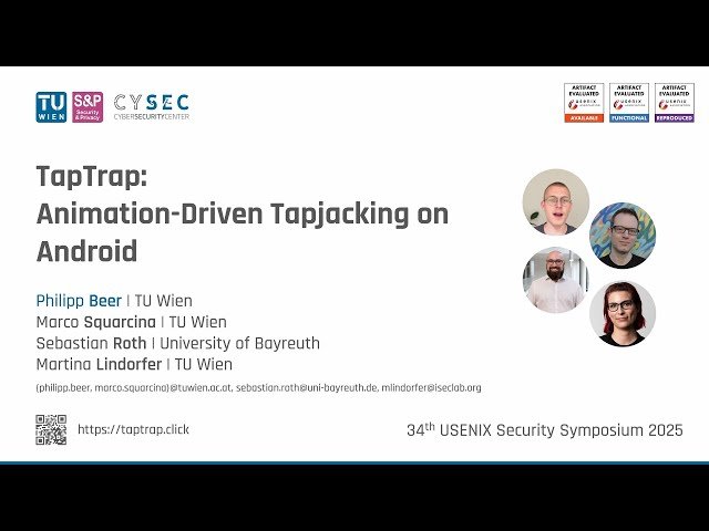 Free Video: TapTrap - Animation-Driven Tapjacking on Android from USENIX | Class Central