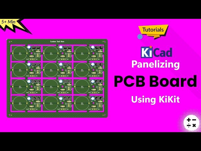 Free Video: How to Automatically Panelize PCB Board in KiCad 9 Using KiKit Plugin - KiCad 9 ...