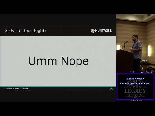 Conference Talks Talk Evading Autoruns From Youtube Class Central