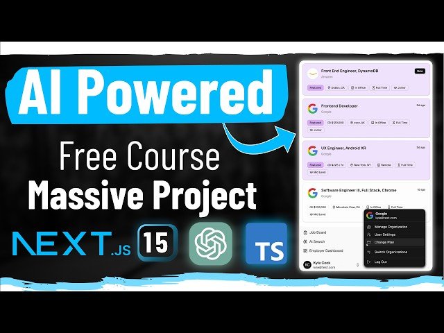 Free Video: Build an AI-Powered Job Board From Scratch with Next.js 15, Drizzle, Tailwind from ...