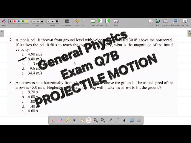Free Video: General Physics Examination on Projectile Motion - How to ...