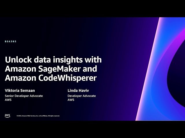Free Video: Unlock Data Insights with Amazon SageMaker and Amazon CodeWhisperer from AWS Events ...