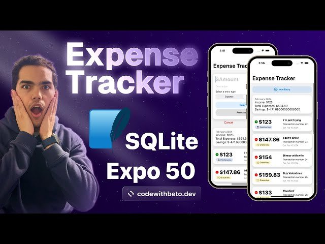 Free Video: Building a Budget Buddy App with React Native Expo SQLite from Code with Beto ...