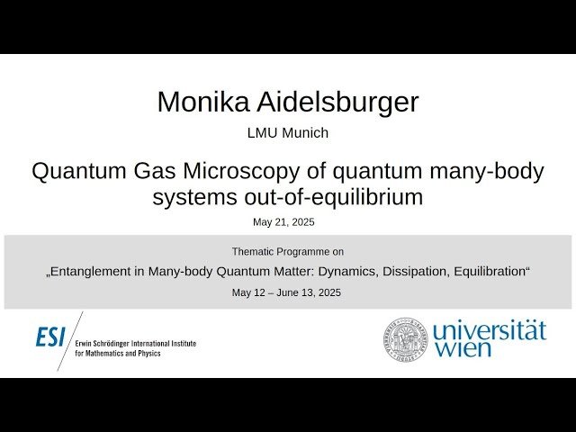 Free Video: Quantum Gas Microscopy of Quantum Many-Body Systems Out-of ...
