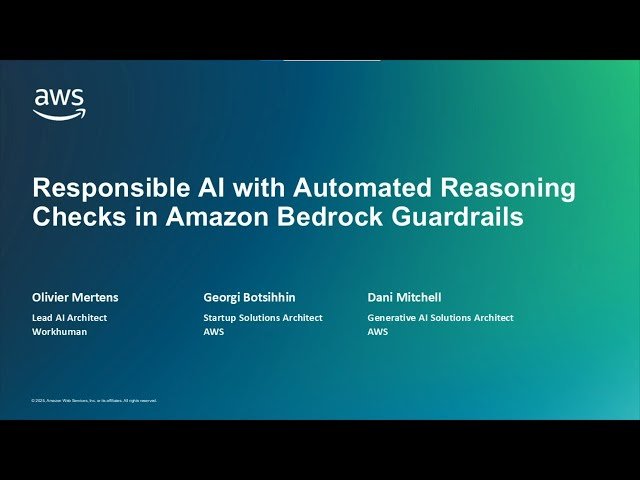 Free Video: Responsible AI with Workhuman and Amazon Bedrock Guardrails from AWS Events | Class ...