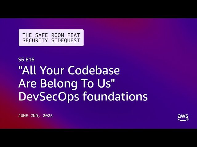 Free Video: DevSecOps Foundations - All Your Codebase Are Belong To Us from AWS Events | Class ...