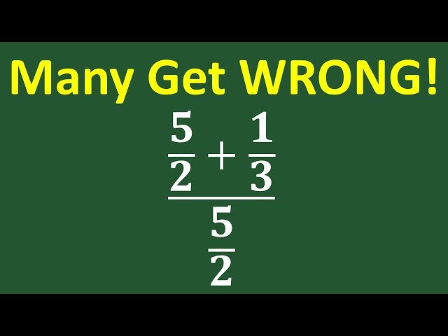 Free Video: Solving Fraction Division - (5/2 + 1/3) ÷ 5/2 Common Mistake Prevention from ...