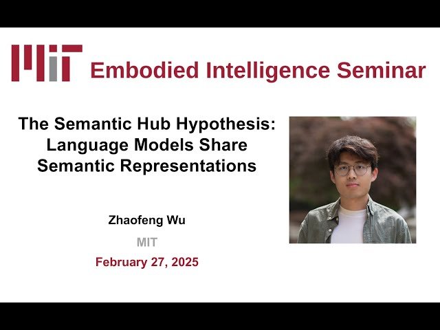 Free Video: The Semantic Hub Hypothesis: Language Models Share Semantic ...