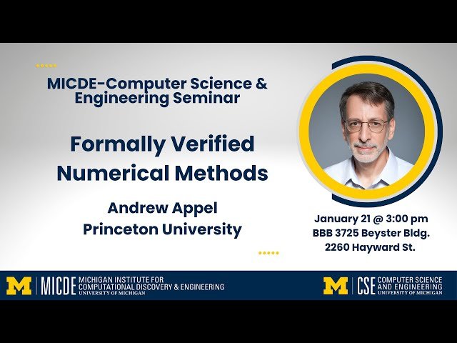 Free Video: Formally Verified Numerical Methods in Scientific Computing ...
