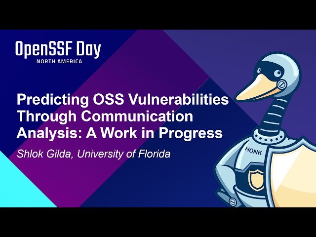 Free Video: Predicting OSS Vulnerabilities Through Communication Analysis - A Work in Progress ...
