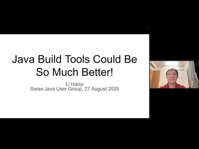 Free Video: Java Build Tooling Could Be So Much Better from Java User Group Switzerland | Class ...