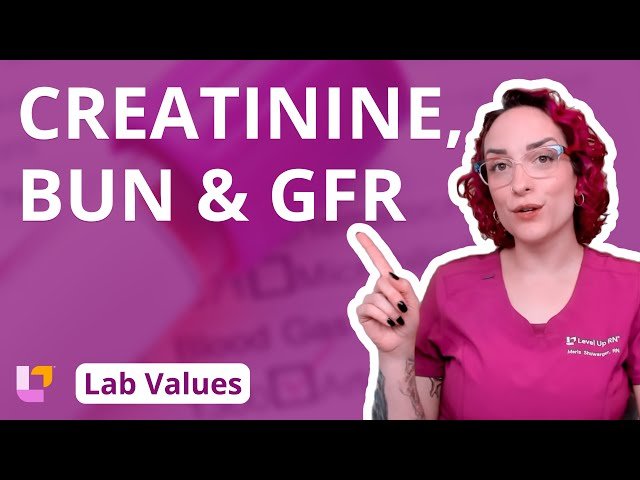 Free Video: Creatinine, Blood Urea Nitrogen (BUN), and Glomerular ...