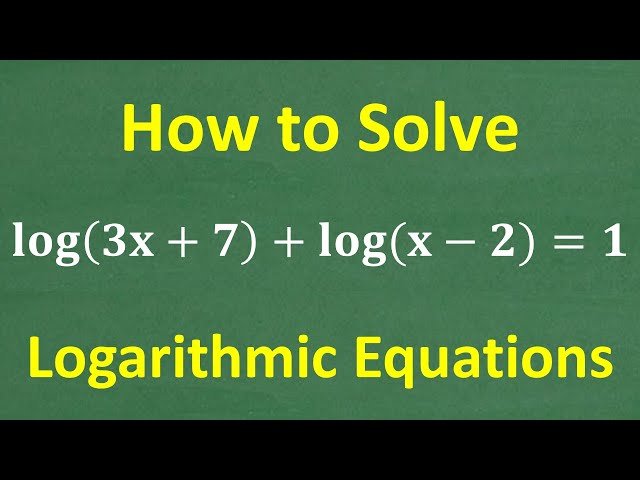 Free Video: Solving Logarithmic Equations Step by Step - Finding X When ...