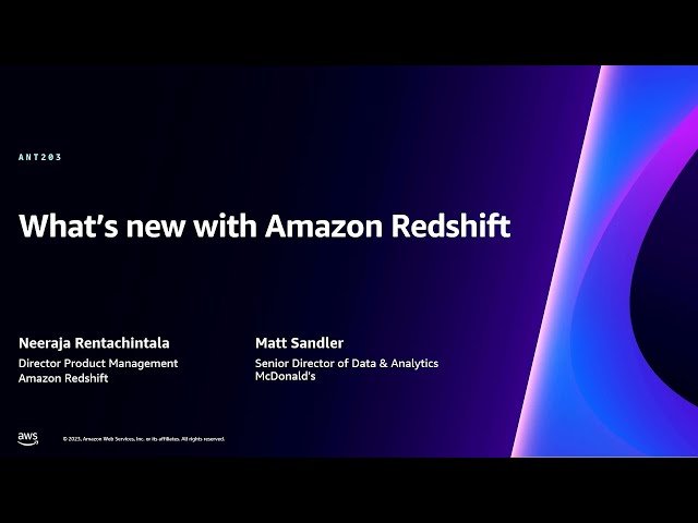 Free Video: What's New in Amazon Redshift - Latest Innovations in Cloud ...