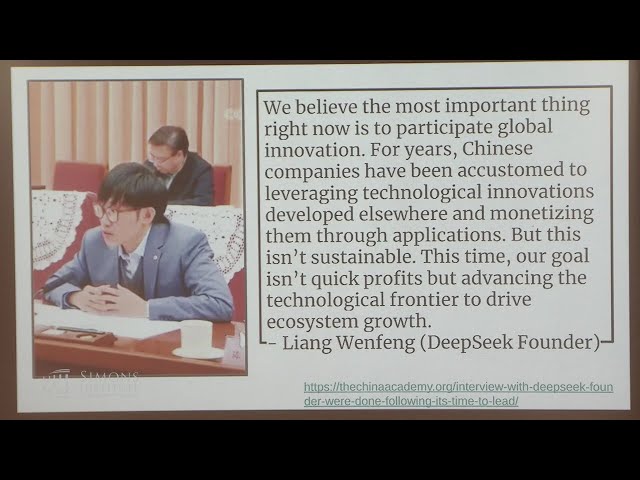 Free Video: How DeepSeek Changes the LLM Story from Simons Institute ...
