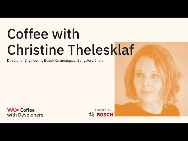 WeAreDevelopers World Congress Talk: Coffee with Developers - Christine Thelesklaf from ...