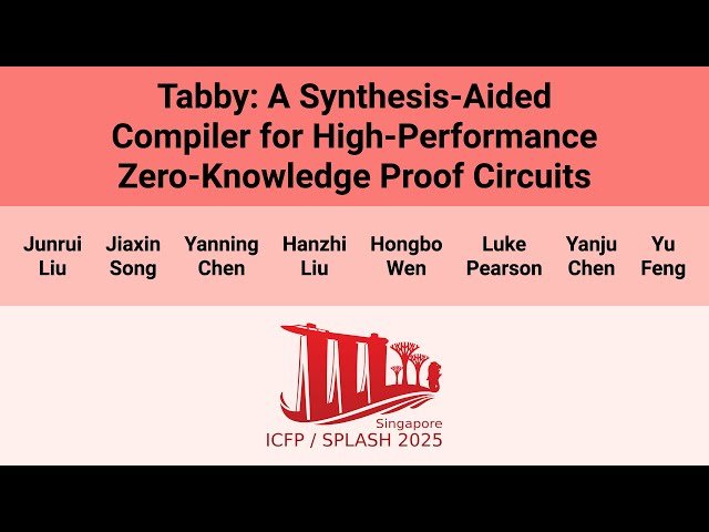 Free Video: Tabby - A Synthesis-Aided Compiler for High-Performance Zero-Knowledge Proof ...