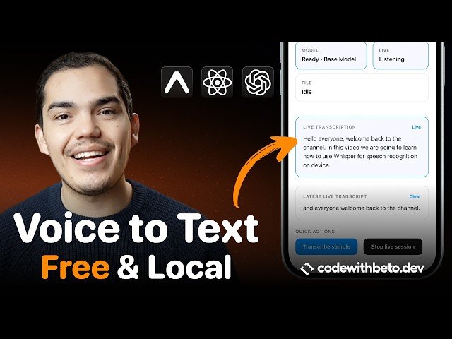 Free Video: How to Use OpenAI's Whisper in React Native from Code with Beto | Class Central