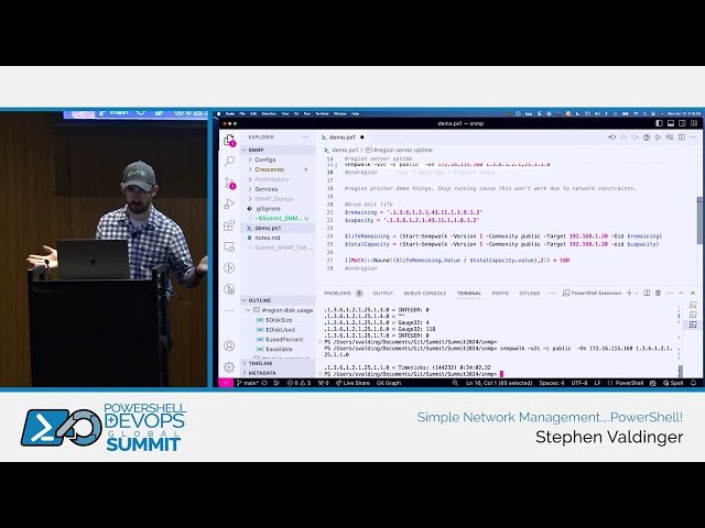 Free Video: Simple Network Management Protocol (SNMP) with PowerShell from Confreaks | Class Central