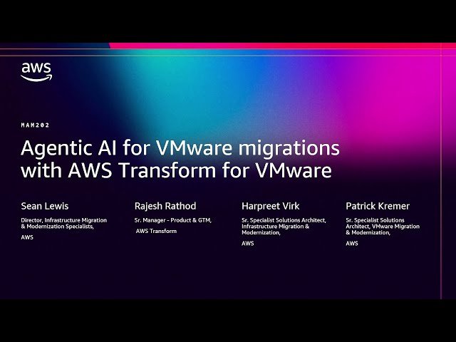Free Video: Agentic AI for VMware Migrations with AWS Transform for VMware from AWS Events ...