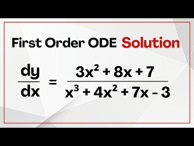 Free Video: Direct Integration Method for Solving First-Order Ordinary ...