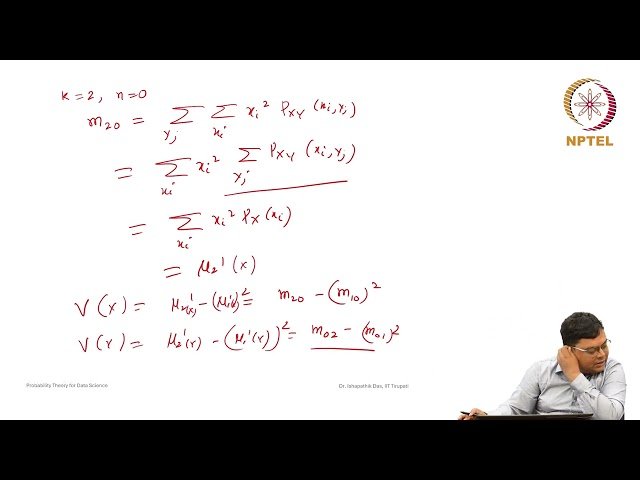 Free Video: Moments for Bivariate Random Variables from NPTEL-NOC IITM | Class Central