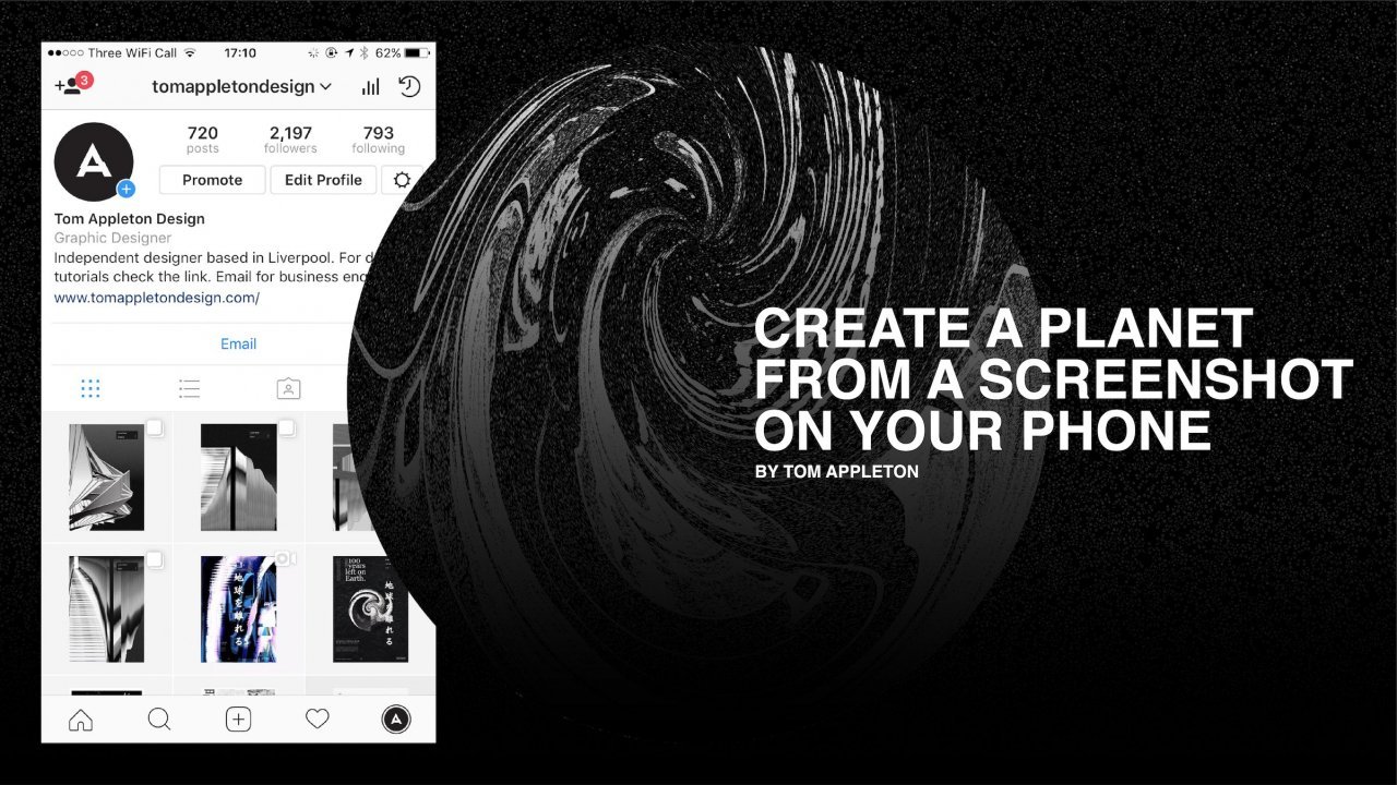 Online Course: Create a planet in Adobe Photoshop from a screenshot on ...