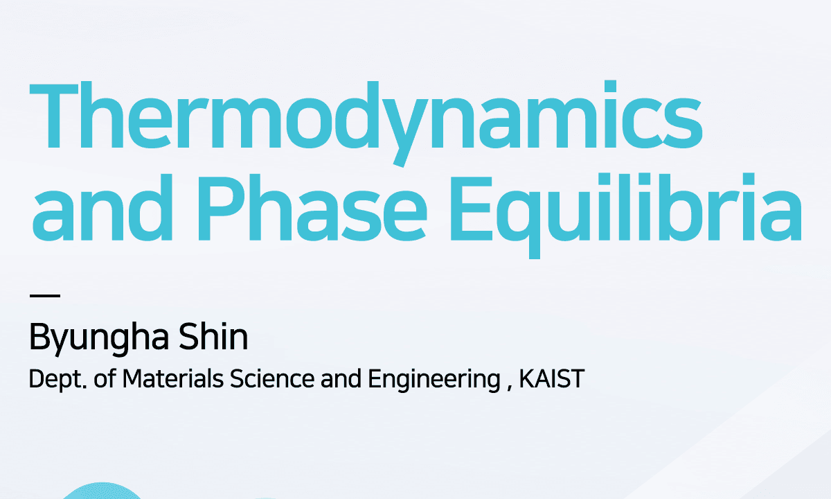 Free Course: Thermodynamics and Phase Equilibria from Korea Advanced ...