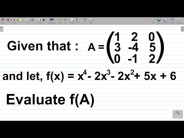 Free Video: Matrices and Functions: How to Find the Value of a Function Using the Determinant of ...