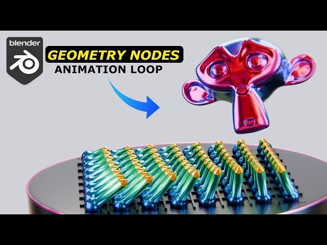 Free Video: Make This Geometry Nodes Loop - Blender Tutorial from PIXXO 3D | Class Central