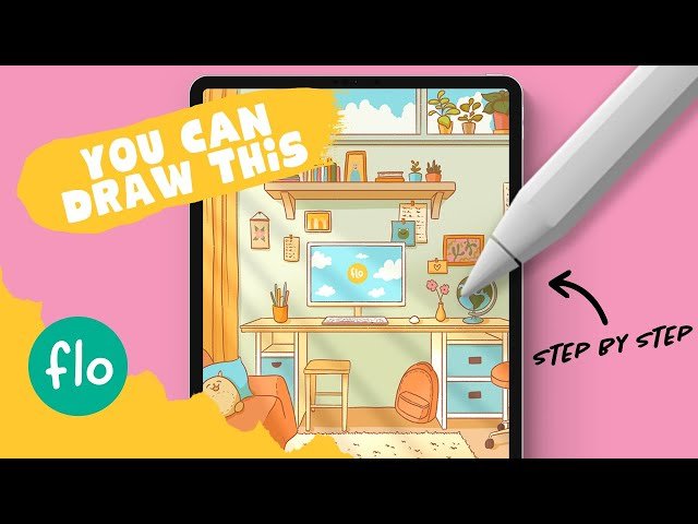 Free Video: You Can Draw This Cozy Room in Procreate - Step-by-Step Perspective Drawing for ...