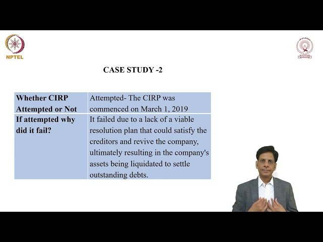 Free Video: Case Studies on Liquidation Process - Part 1 of 2 from NPTEL-NOC IITM | Class Central
