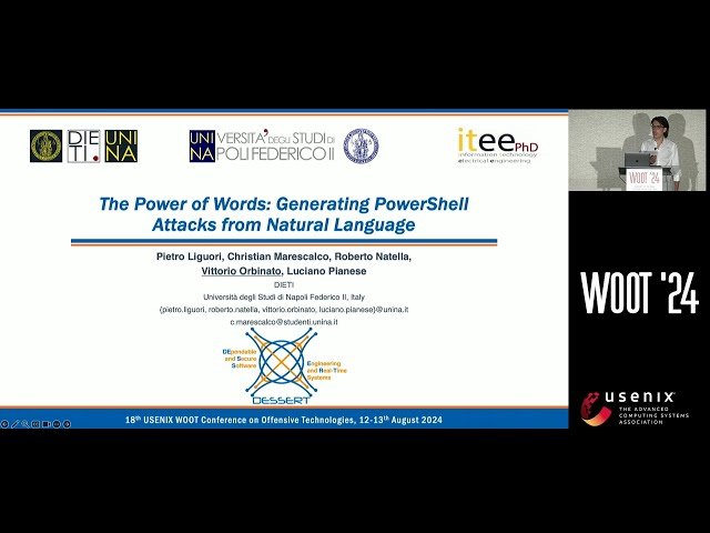 Free Video: The Power of Words: Generating PowerShell Attacks from Natural Language from USENIX ...