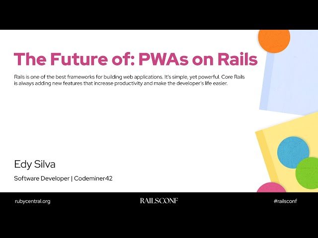 Free Video: The Future of PWAs on Rails from Confreaks | Class Central