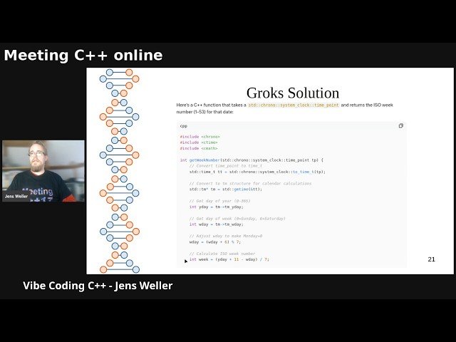 Free Video: Vibe Coding C++ - Exploring AI Coding Assistants from Meeting Cpp | Class Central