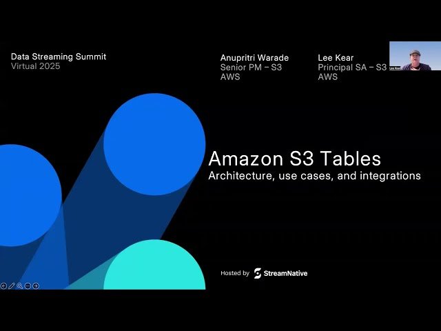 Free Video: Amazon S3 Tables - Architecture, Use Cases, and Integrations from StreamNative ...