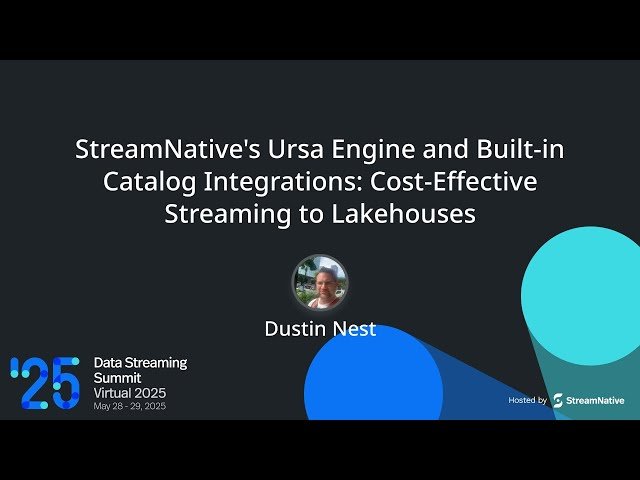Free Video: StreamNative's Ursa Engine and Built-in Catalog Integrations - Cost-Effective ...