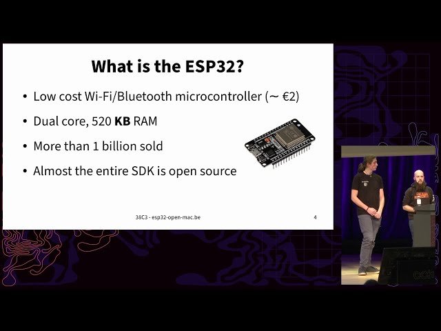 Free Video: Liberating Wi-Fi on the ESP32 - Building an Open Source Wi-Fi Stack from media.ccc ...