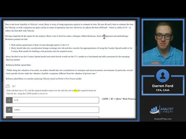 Free Video: Mock Exam 2 - Session 2 - Case 6 - CFA Level II Exam Preparation from AnalystPrep ...