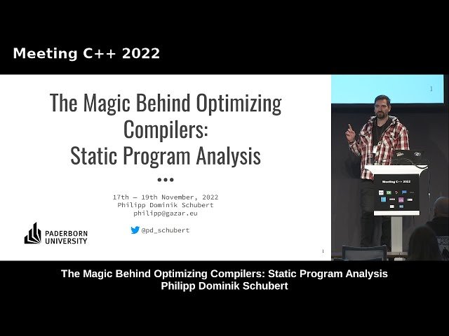 Free Video: The Magic Behind Optimizing Compilers: Static Program Analysis - Meeting C++ 2022 ...