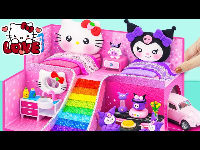 Free Video: Make Super Cute Hello Kitty and Kuromi Dollhouse with ...