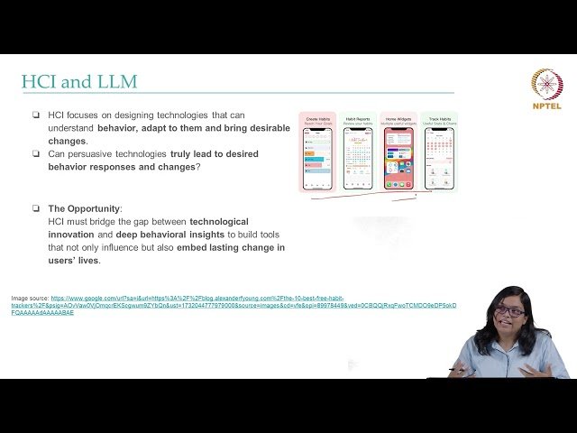 Free Video: LLM and HCI Tutorial: Designing Intuitive Interfaces and Applications from NPTEL-NOC ...