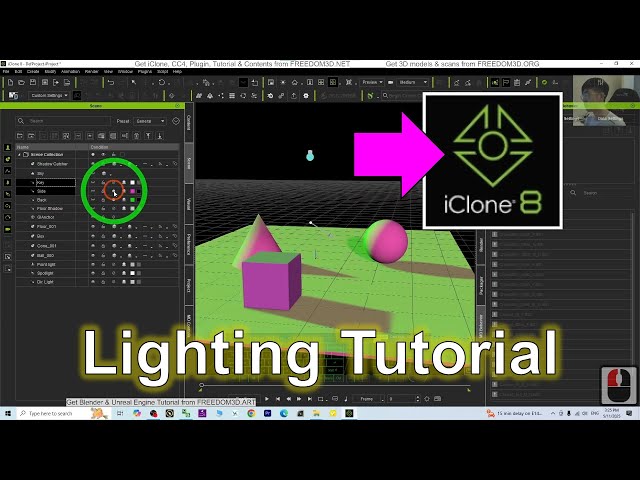 Free Video: iClone 8 Lighting Tutorial from Freedom Arts - 3D Animation & Game Developer | Class ...