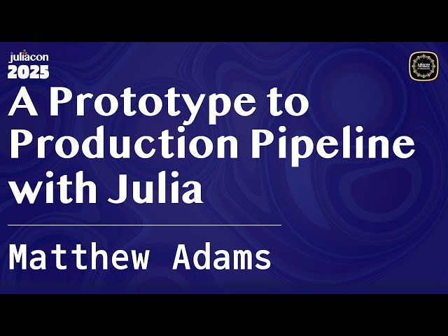 Free Video: A Prototype to Production Pipeline with Julia from The Julia Programming Language ...