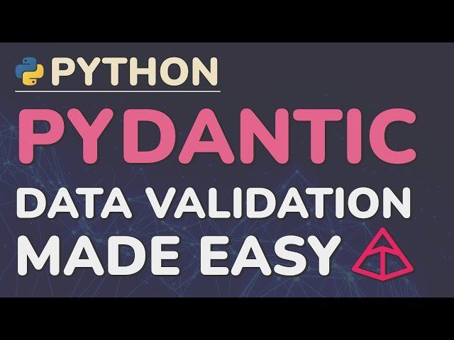 Free Video: Python Pydantic Tutorial - Complete Data Validation Course from Corey Schafer ...