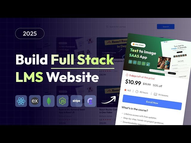 Free Video: Build Full Stack LMS Website using MERN Stack - Create Full Stack React JS Project ...