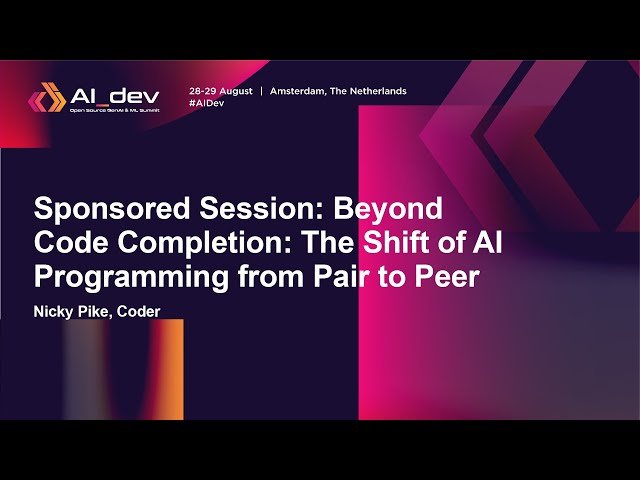 Free Video: Beyond Code Completion - The Shift of AI Programming from Pair to Peer from Linux ...