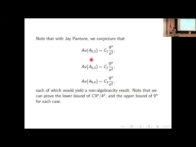 Free Video: Non-algebraic Generating Functions in Pattern Avoidance from Fields Institute ...